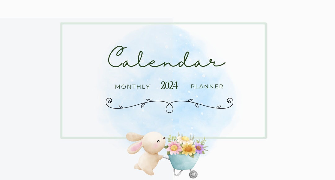 Cute Colorful Cartoon Monthly Calendar - Etsy