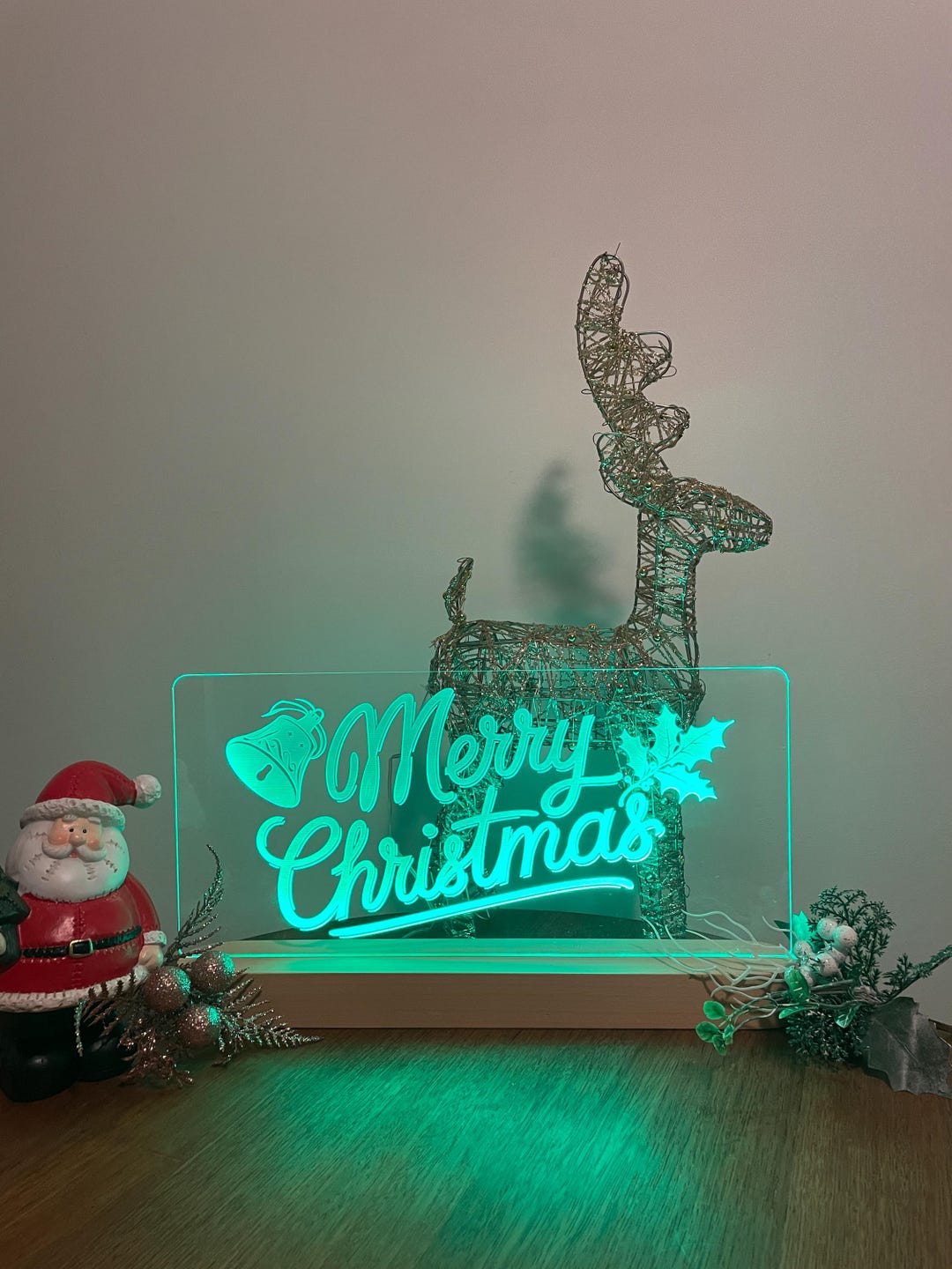 Large RGB LED Acrylic Merry Christmas Sign - Etsy