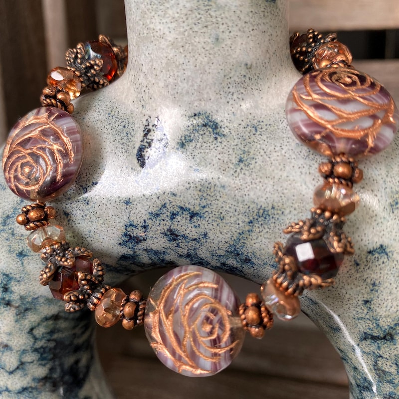 Strung Beads Copper - Etsy