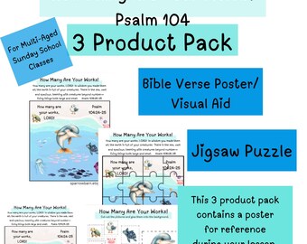 Psalm 104 Verse Poster, Jigsaw Puzzle & Cut-and-paste: Sunday School ...
