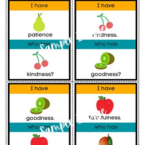 Fruit of the Spirit Game: Sunday School Bible Verse Activity (PDF File ...