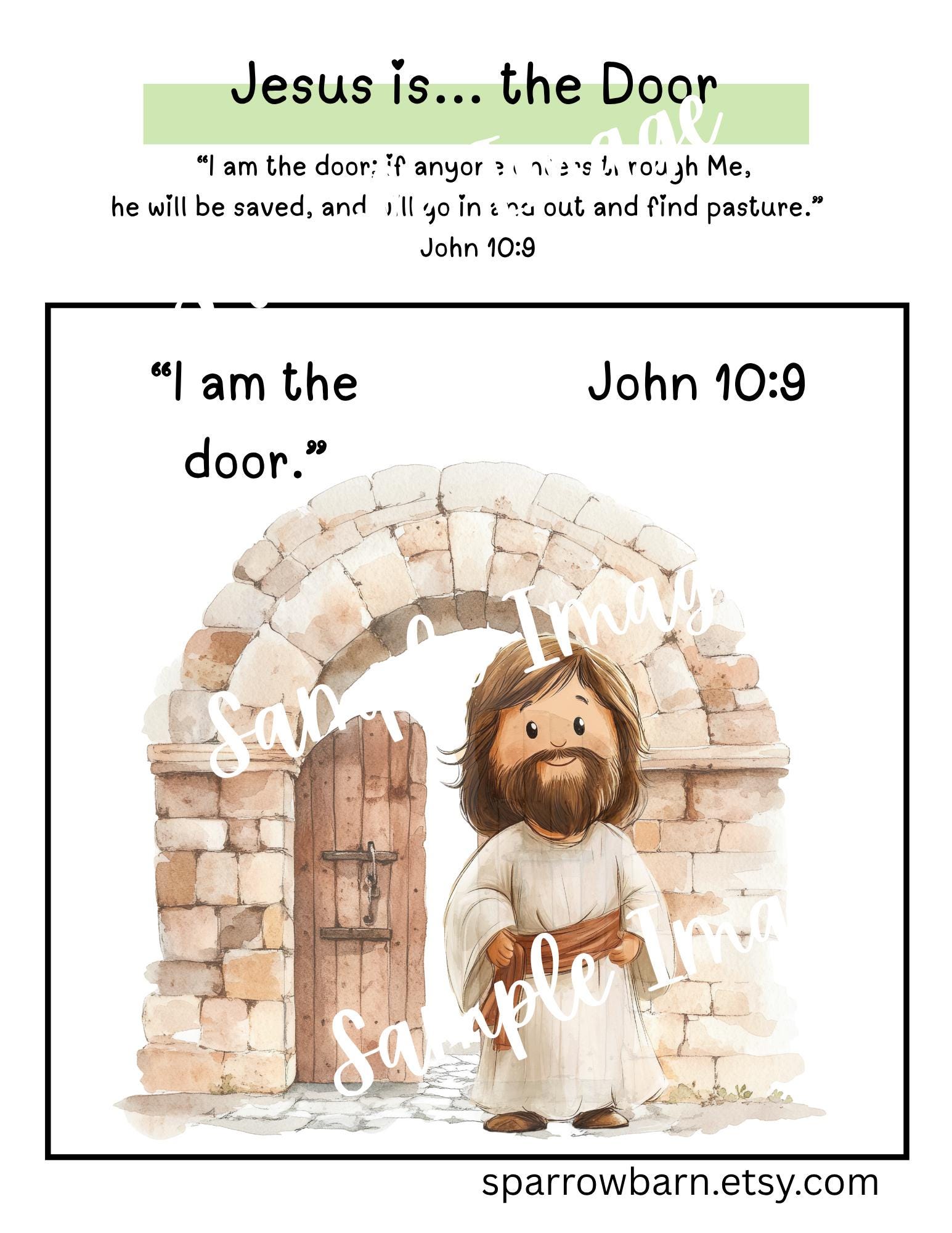 Jesus I Am Statements Posters: Bible Verse Visual Aids (digital ...