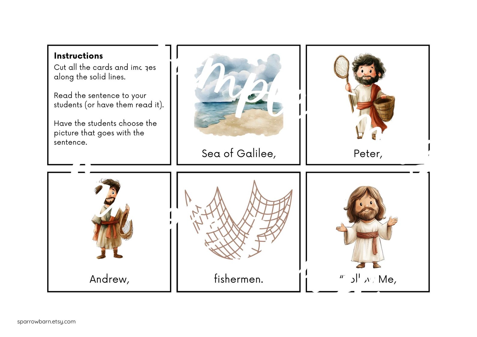 Jesus Calls Disciples Cut-and-paste Booklet – Sunday School Activity ...