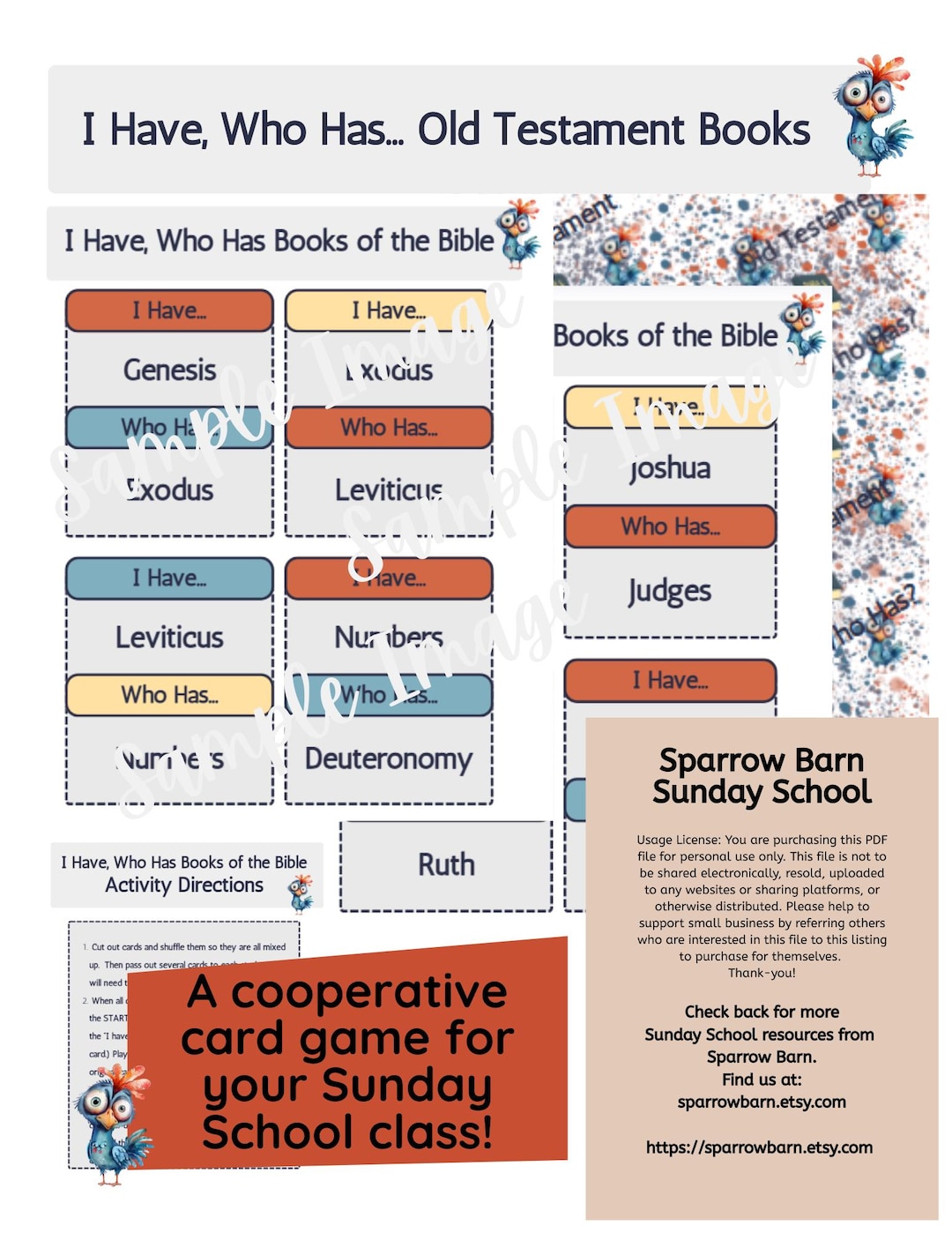 I Have, Who Has... Old Testament Bible Books Card Game: Sunday School ...
