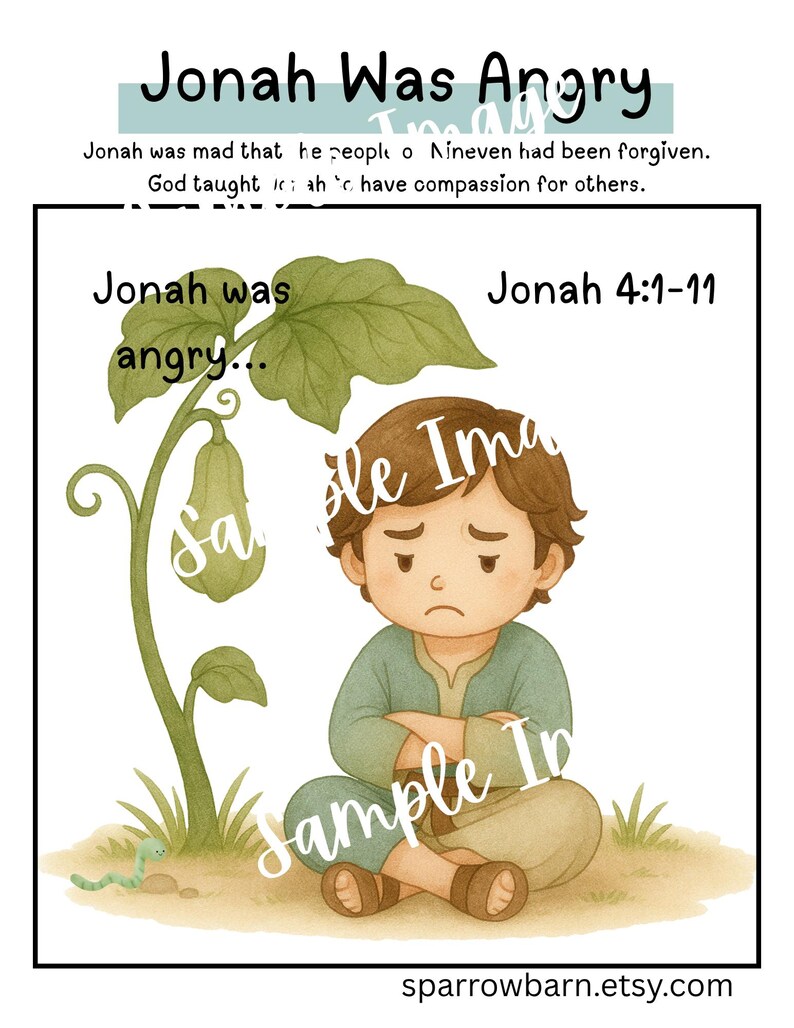 Jonah and the Whale Story Posters: Sunday School Visual Aid (digital Download) - Etsy