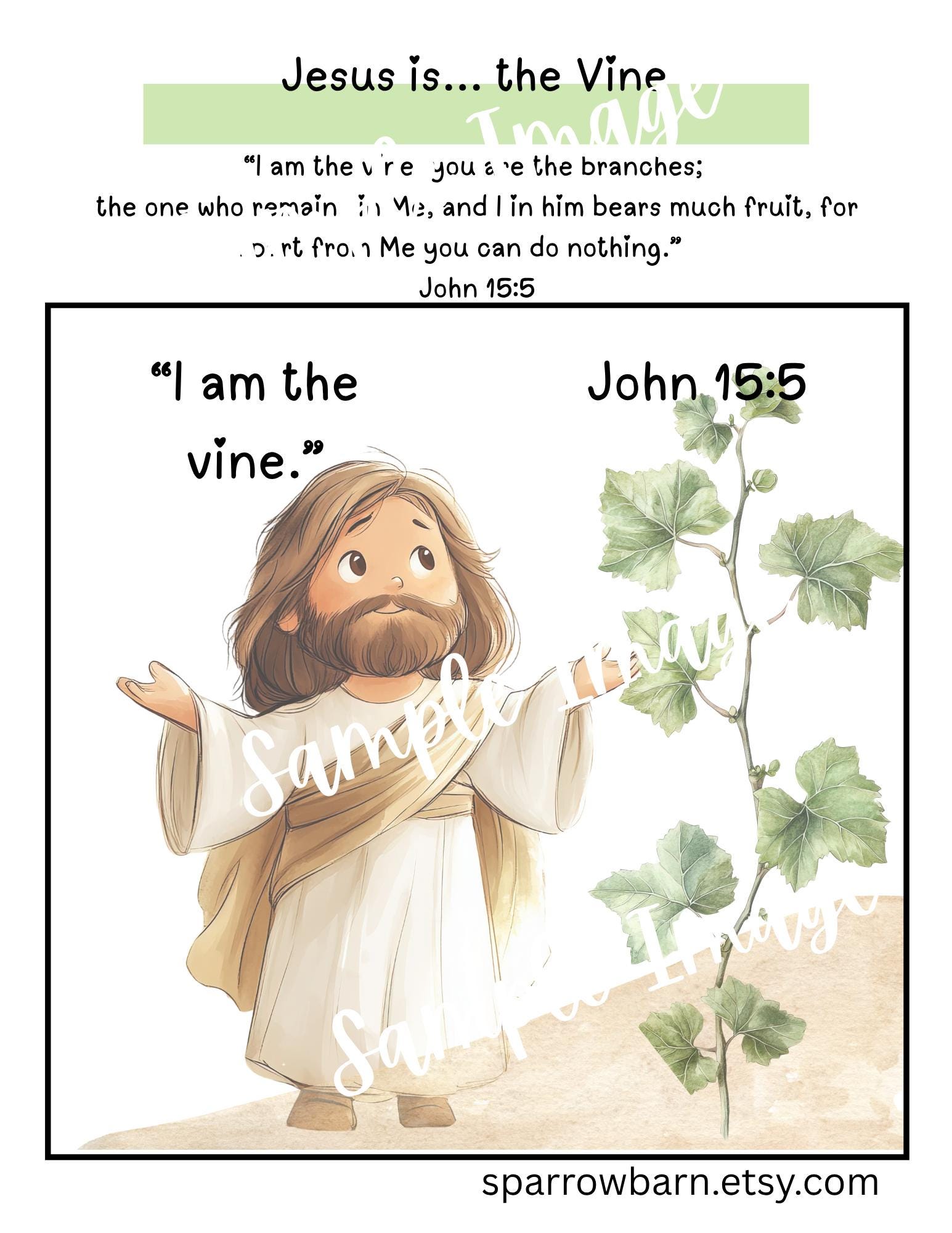 Jesus I Am Statements Posters: Bible Verse Visual Aids (digital ...