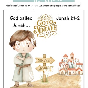 Jonah 8 Story Posters - Jonah and the Whale or Great Fish - Sunday ...