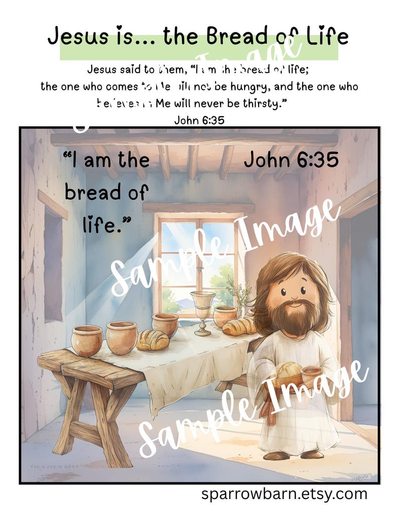 Jesus I Am Statements Posters: Bible Verse Visual Aids (digital ...