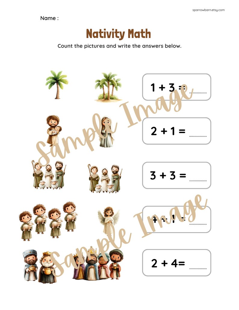 The Christmas Story Math Activity Sheets Pack - Etsy UK