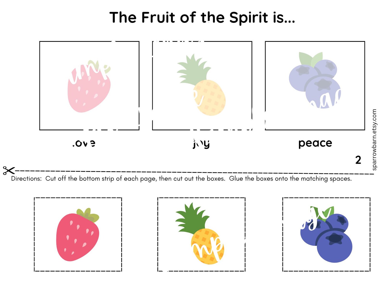 Fruit of the Spirit Booklet- Cut and Paste Booklet - Pre-k & Kinders ...