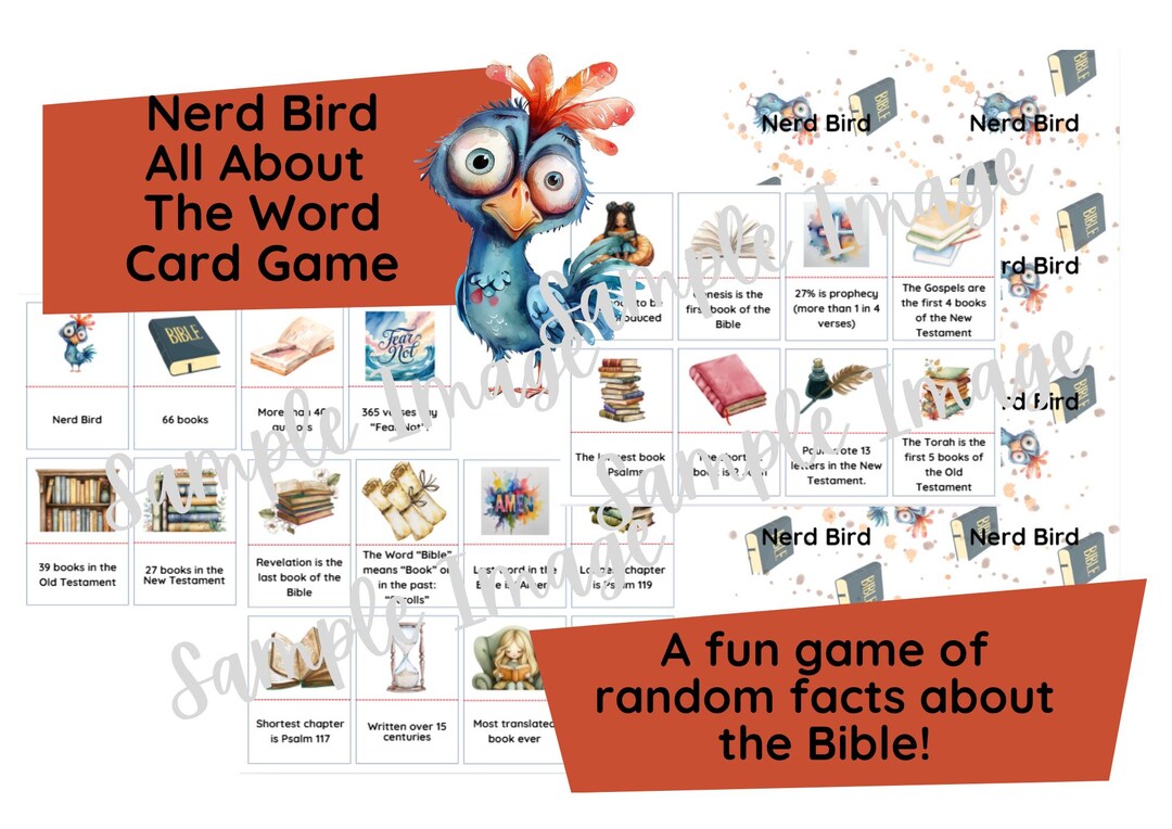 Bible Fun Facts Card Game: Sunday School - Nerd Bird Game - Etsy