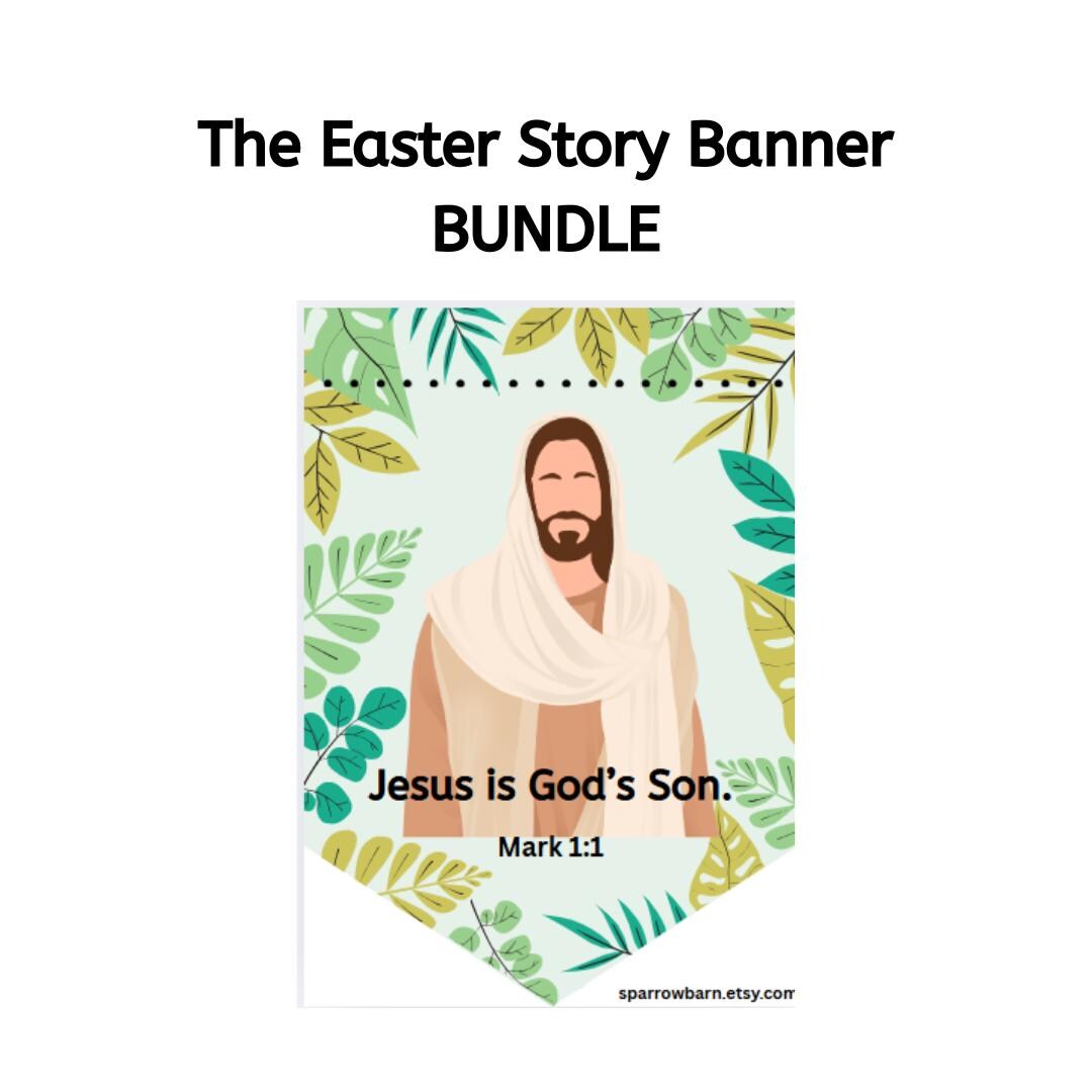 BUNDLE - the Easter Story Banner Art Project and Classroom Display ...