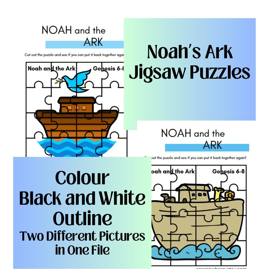 Noah's Ark Jigsaw Puzzles - Bible Stories From Genesis - Sunday School ...