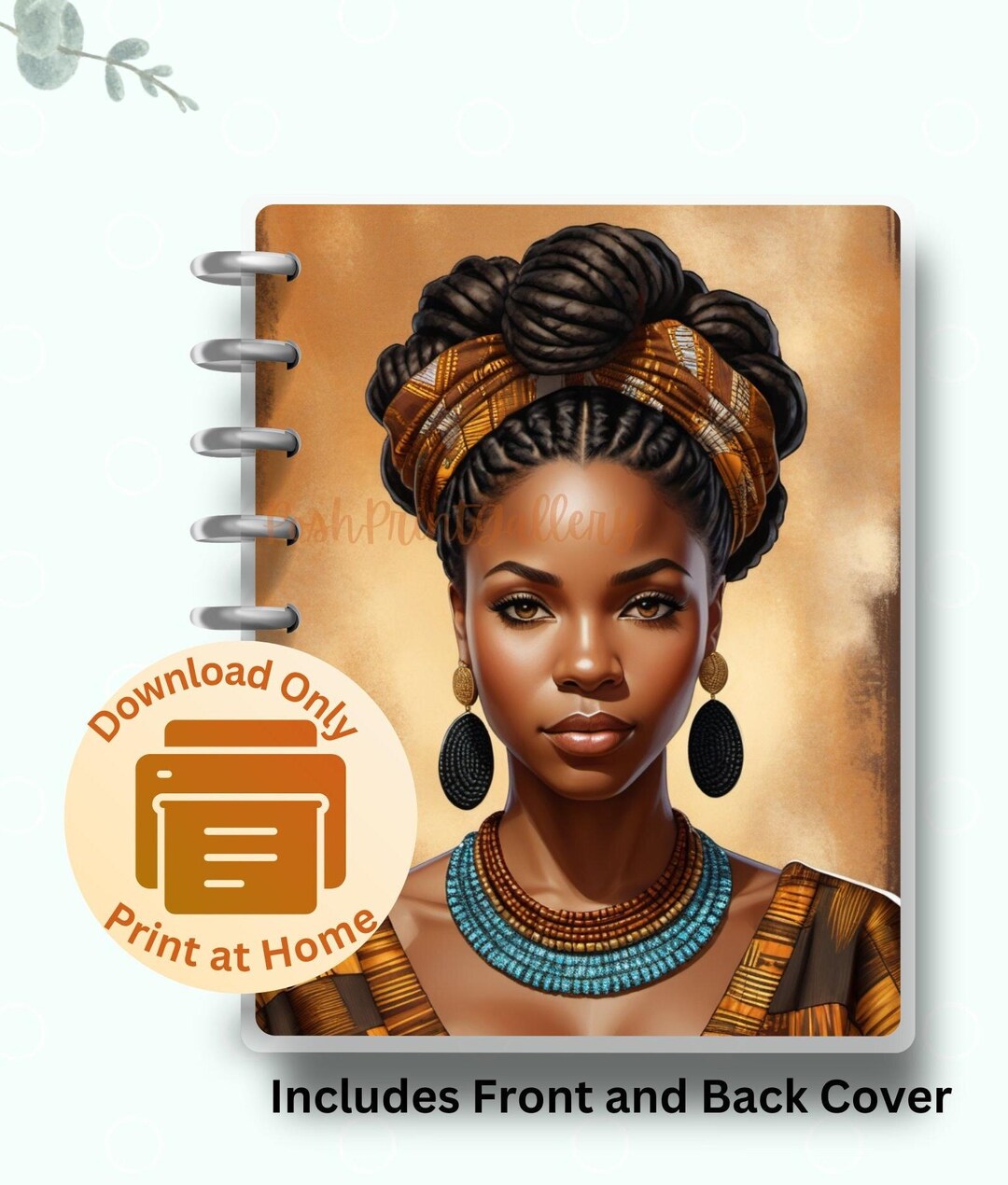 Black Girl Planner Cover Printable African American Book Cover | Girl ...