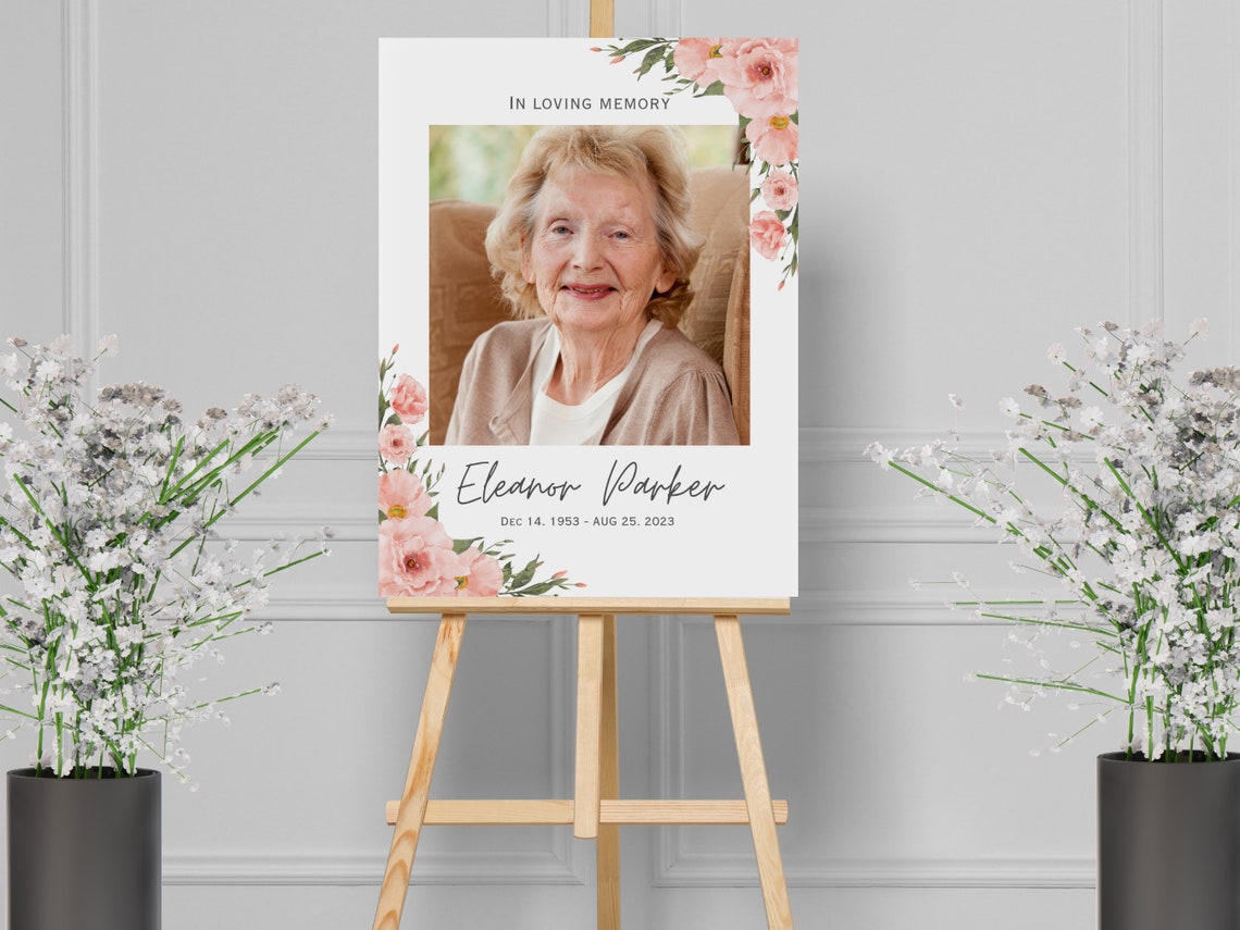 Editable Funeral Welcome Sign Template Funeral Template Memorial ...