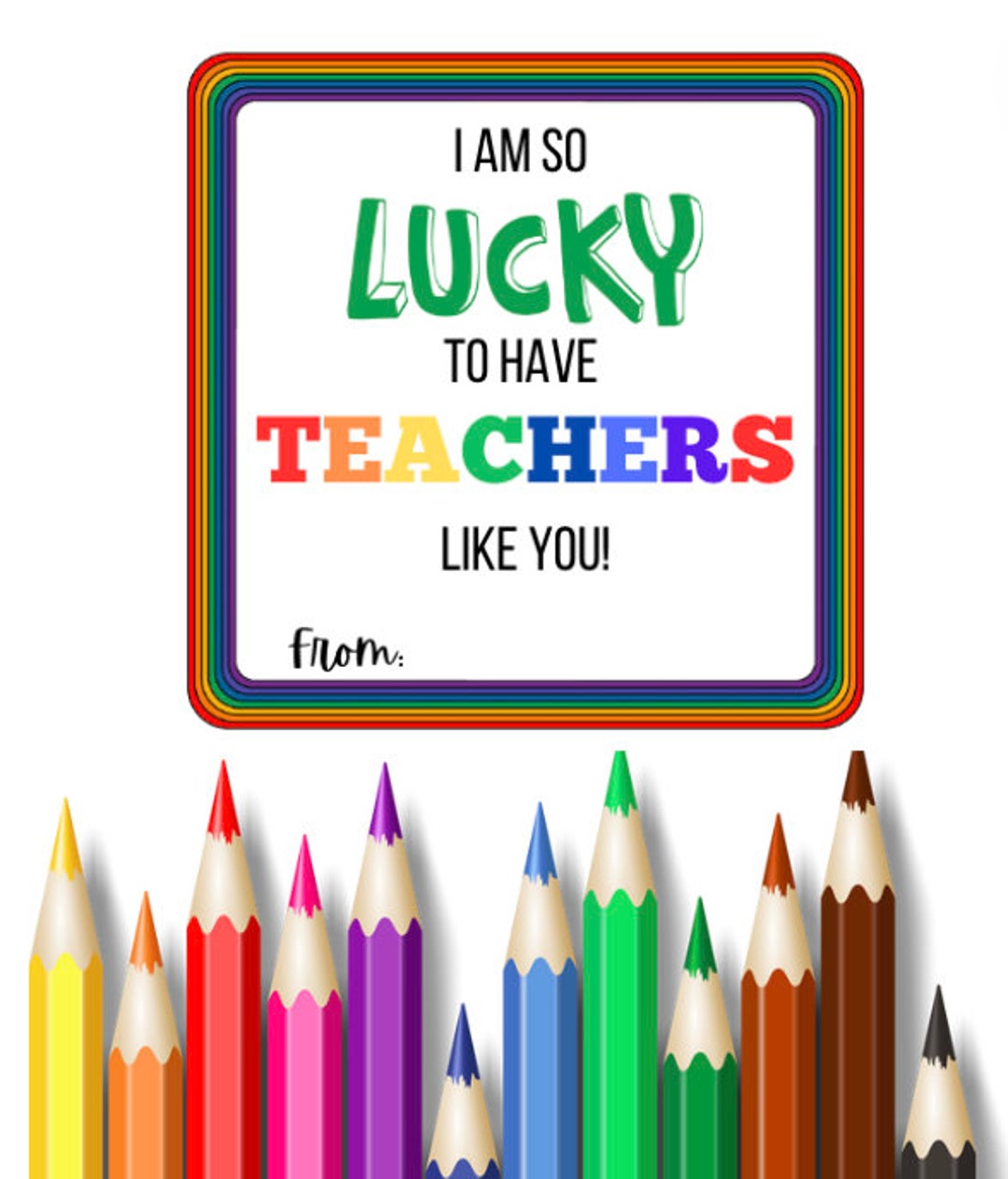 Lucky Teacher Appreciation Gift Tag St. Patrick's Day Appreciation ...
