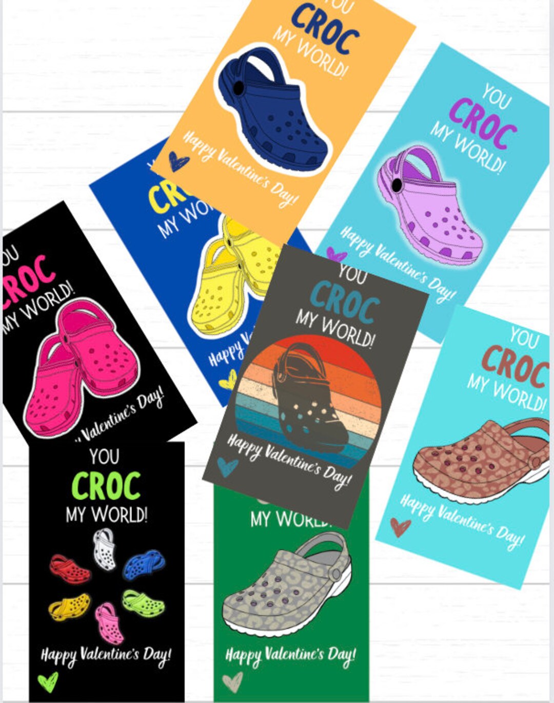 Shoe Charm Valentine, Clog Shoe Valentine, Valentine Printable, Kids ...