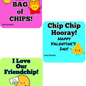 Kids Valentine for Class - Chip Valentine Sticker- Classroom Valentine ...