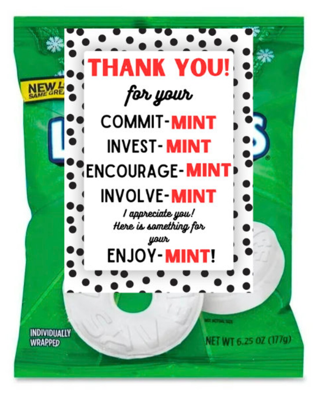 Teacher Appreciation Printable Gift Tags, Thank You Mint Tag Back to ...