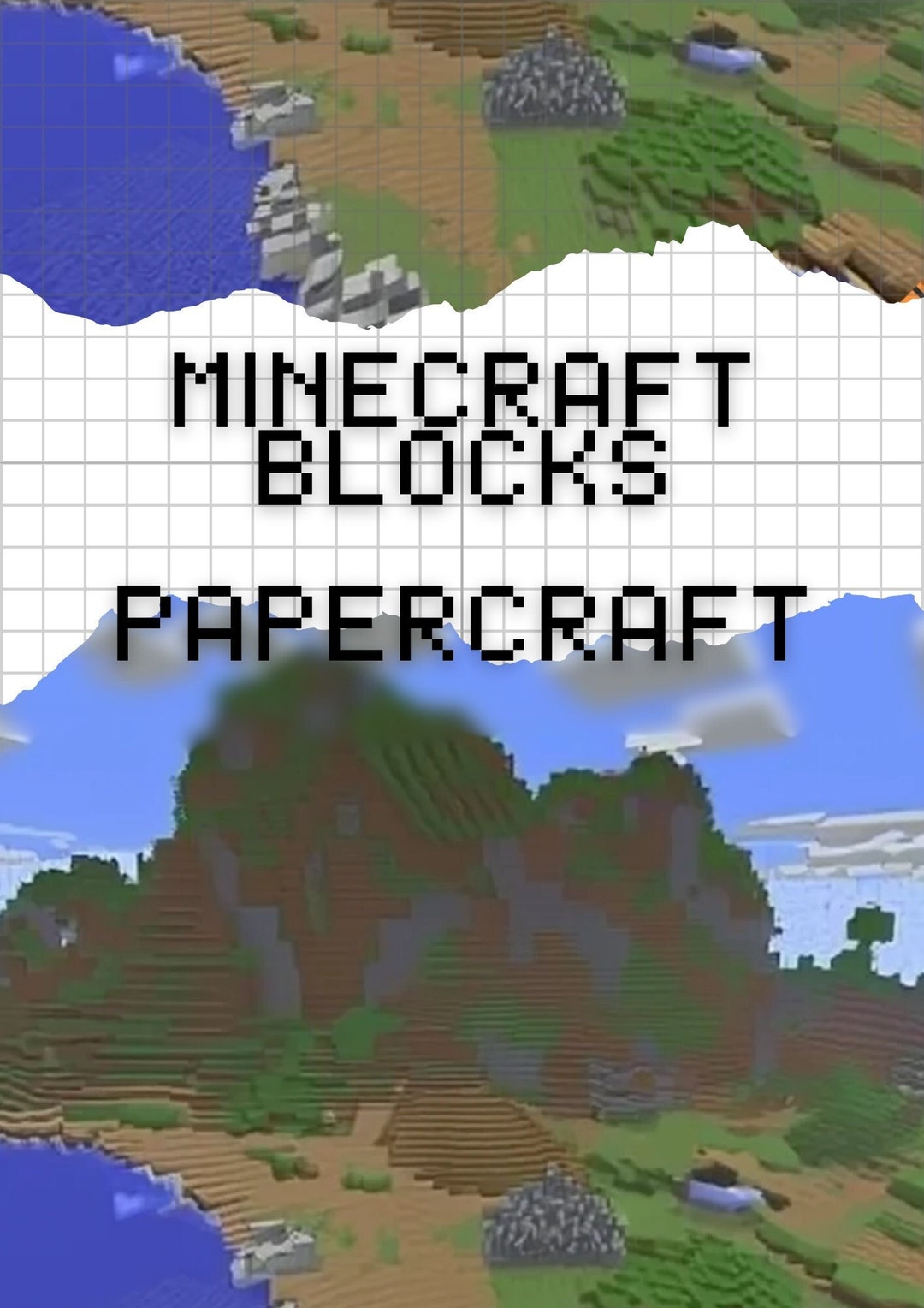 Minecraft Blocks Printable Papercraft 10 Pcs Printable Cut-outs, Easy ...