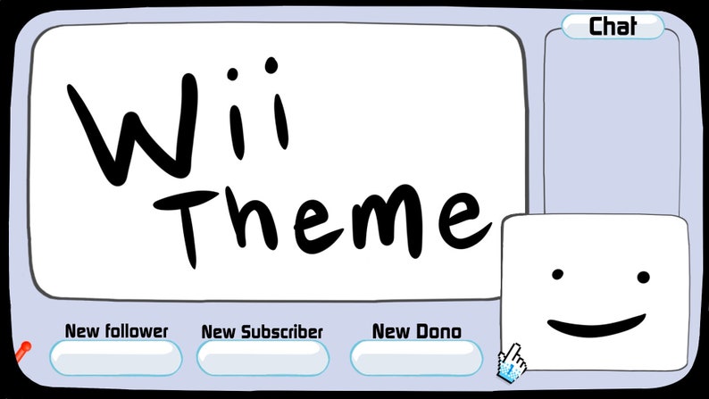 Wii Inspired Themed Stream Overlay Simple Overlay for Streaming Cute ...