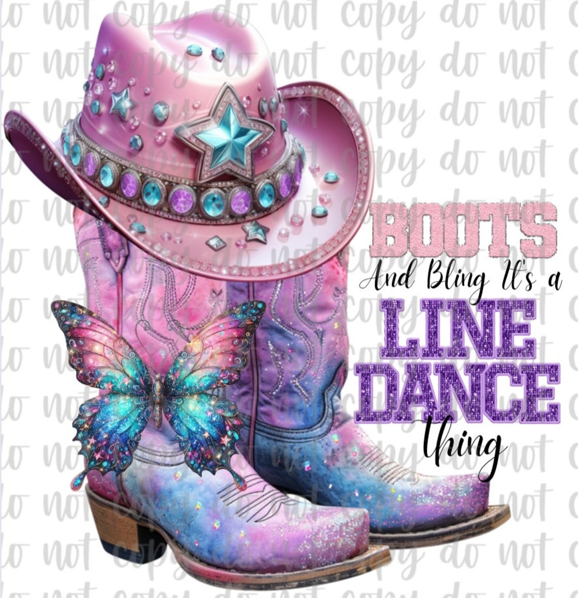 Boots Bling It's a Line Dance Thing Digital Png - Etsy