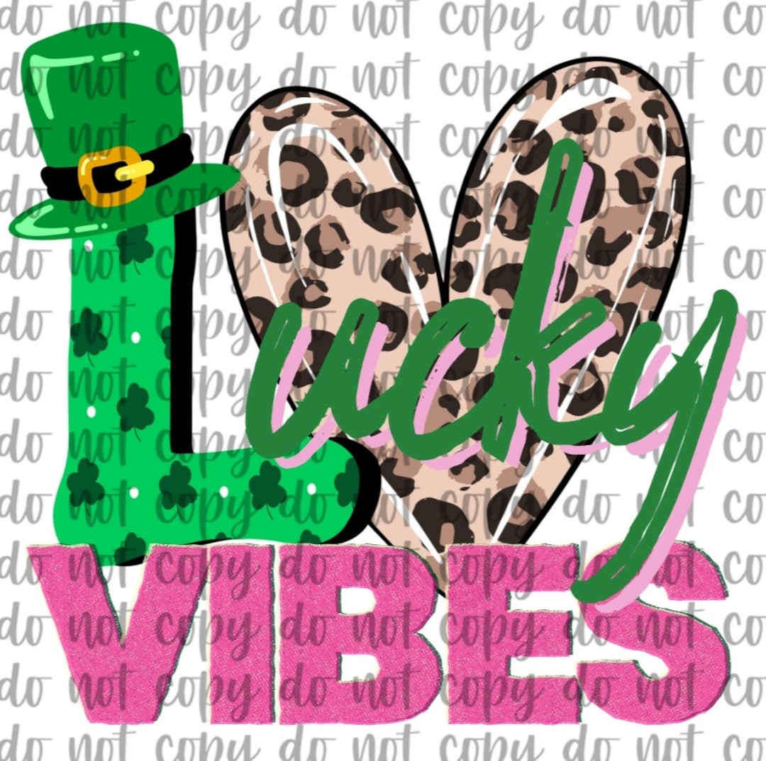 Lucky Vibes Digital Png - Etsy