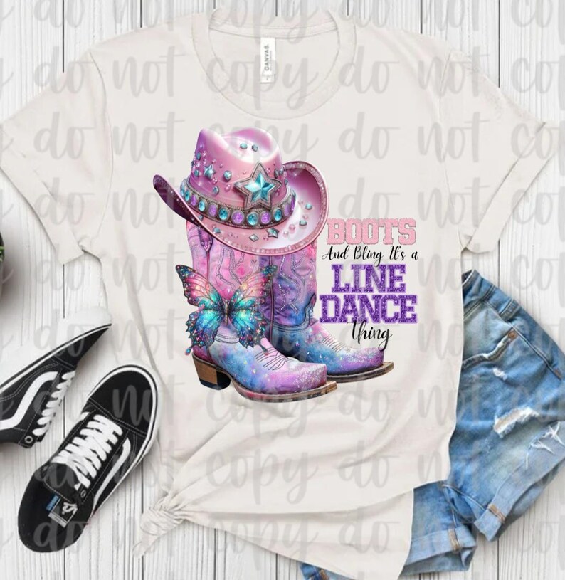 Boots Bling It's a Line Dance Thing Digital Png - Etsy