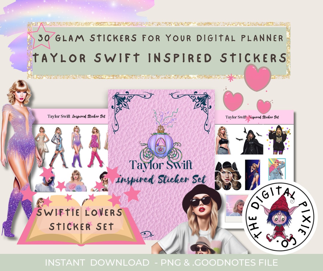 Taylor Swift Inspired Digital Stickers, Celebrity Inspired Stickers ...