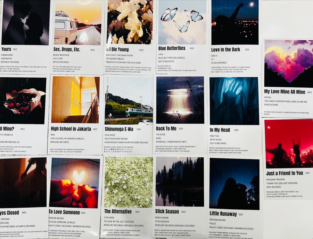 Custom Song Posters, Wall Collage, 4x6 Poster Print - Etsy