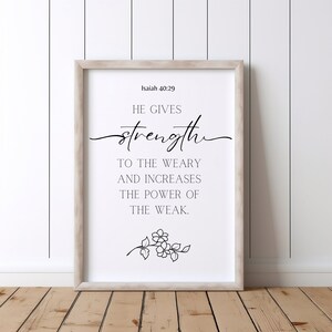 Isaiah 40:29 Christian Art, Bible Art, Digital Print, Modern Scripture ...