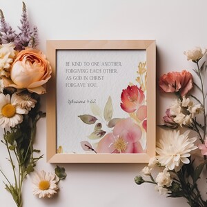 Ephesians 4:32 Bible Scriptural Art, Watercolor Scripture, Digital ...