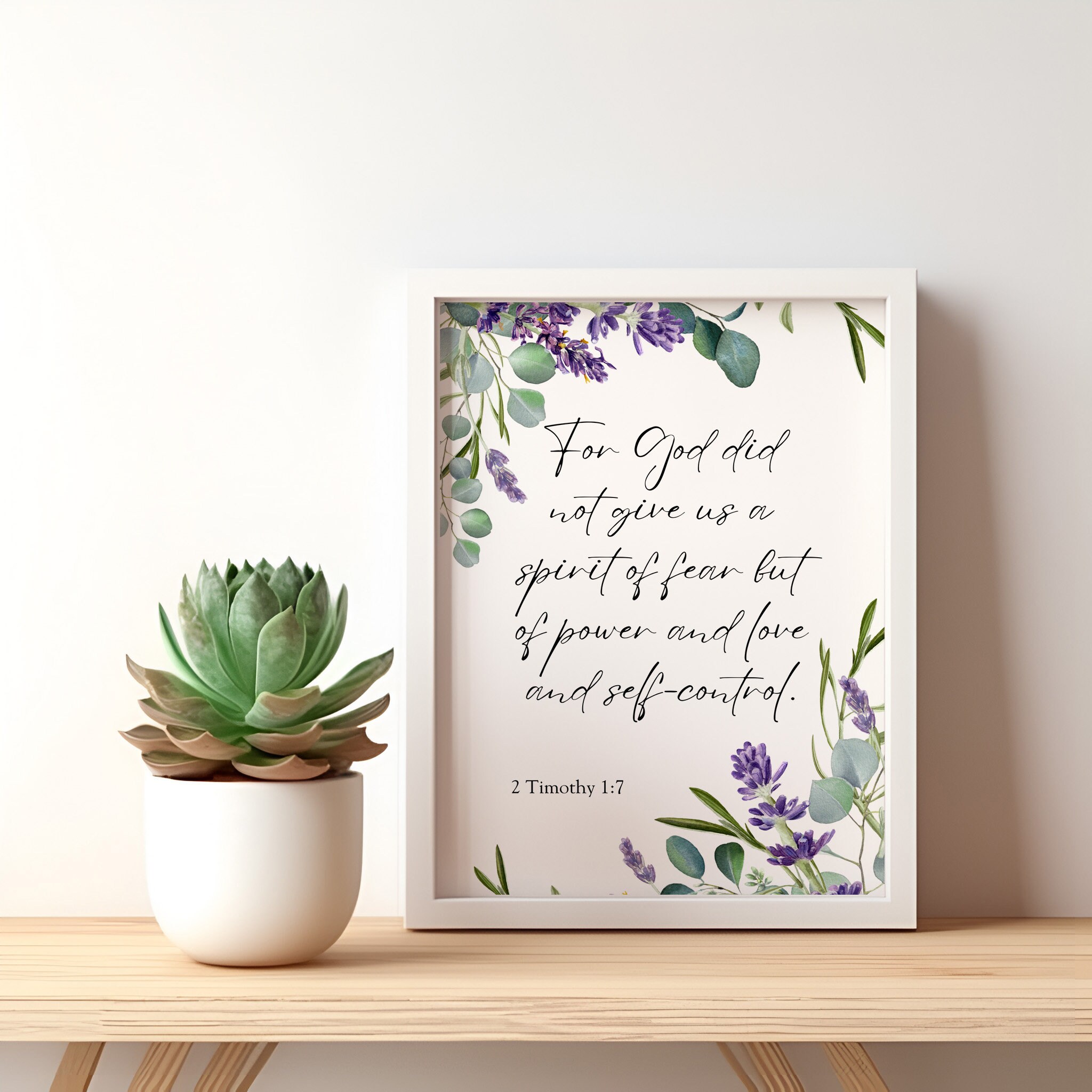 2 Timothy 1:7, Bible Verse Printable, Vintage Art, Digital Prints ...