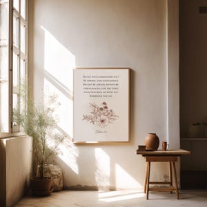 Joshua 1:9 Botanical Wall Art, Digital Prints, Farmhouse Wall Art ...