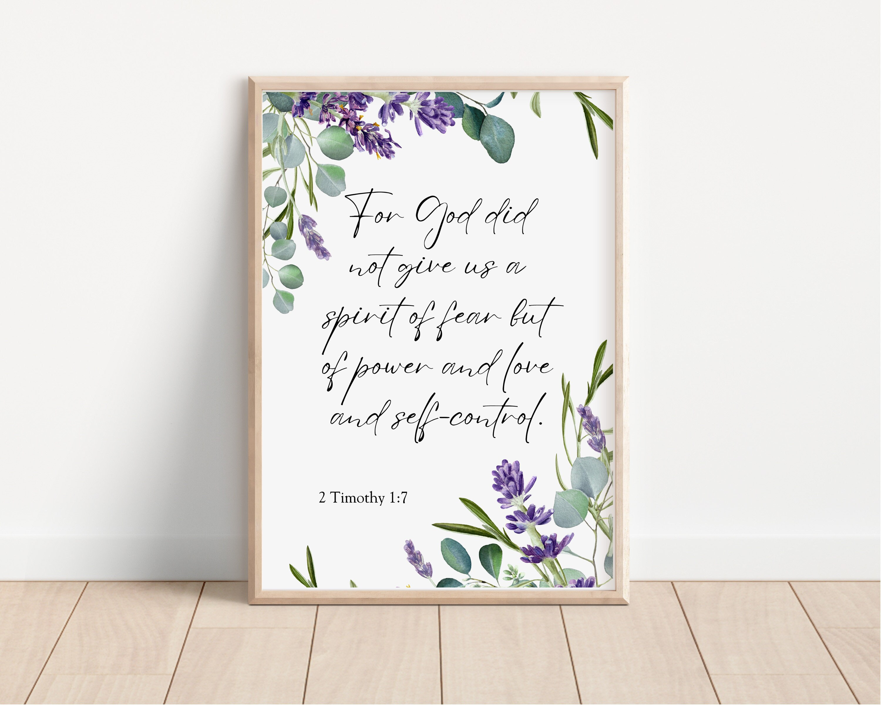 2 Timothy 1:7, Bible Verse Printable, Vintage Art, Digital Prints ...
