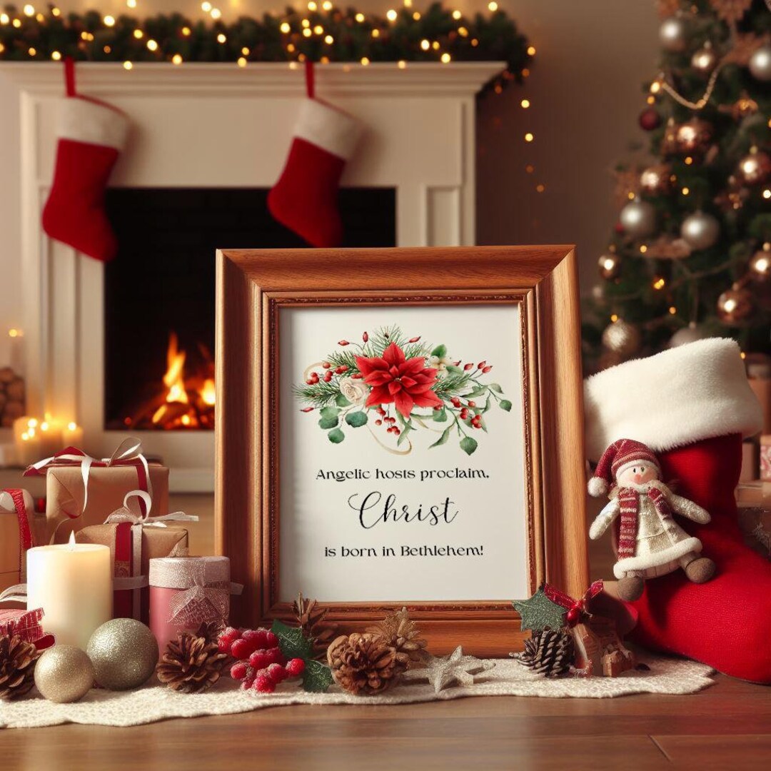 CHRIST is Born, Christmas, Christian Gift, Holiday Decorating ...