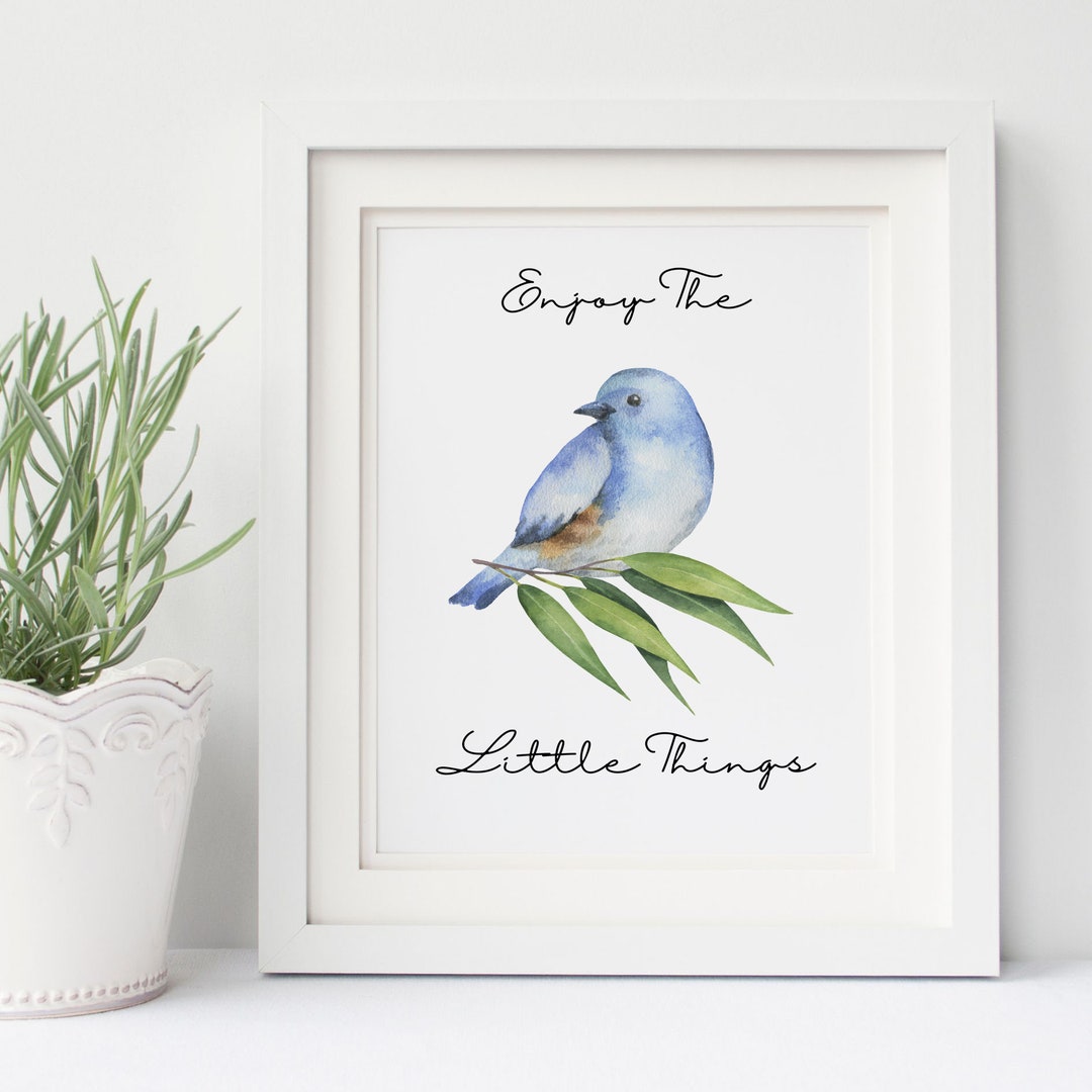Bluebird Printable, Inspirational Words, Christian Decor, Vintage Art ...