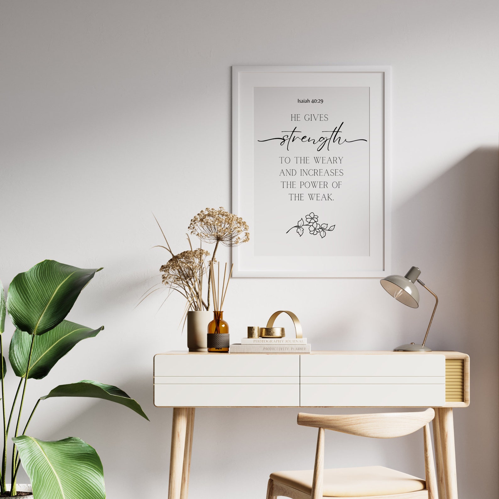 Isaiah 40:29 Christian Art, Bible Art, Digital Print, Modern Scripture ...