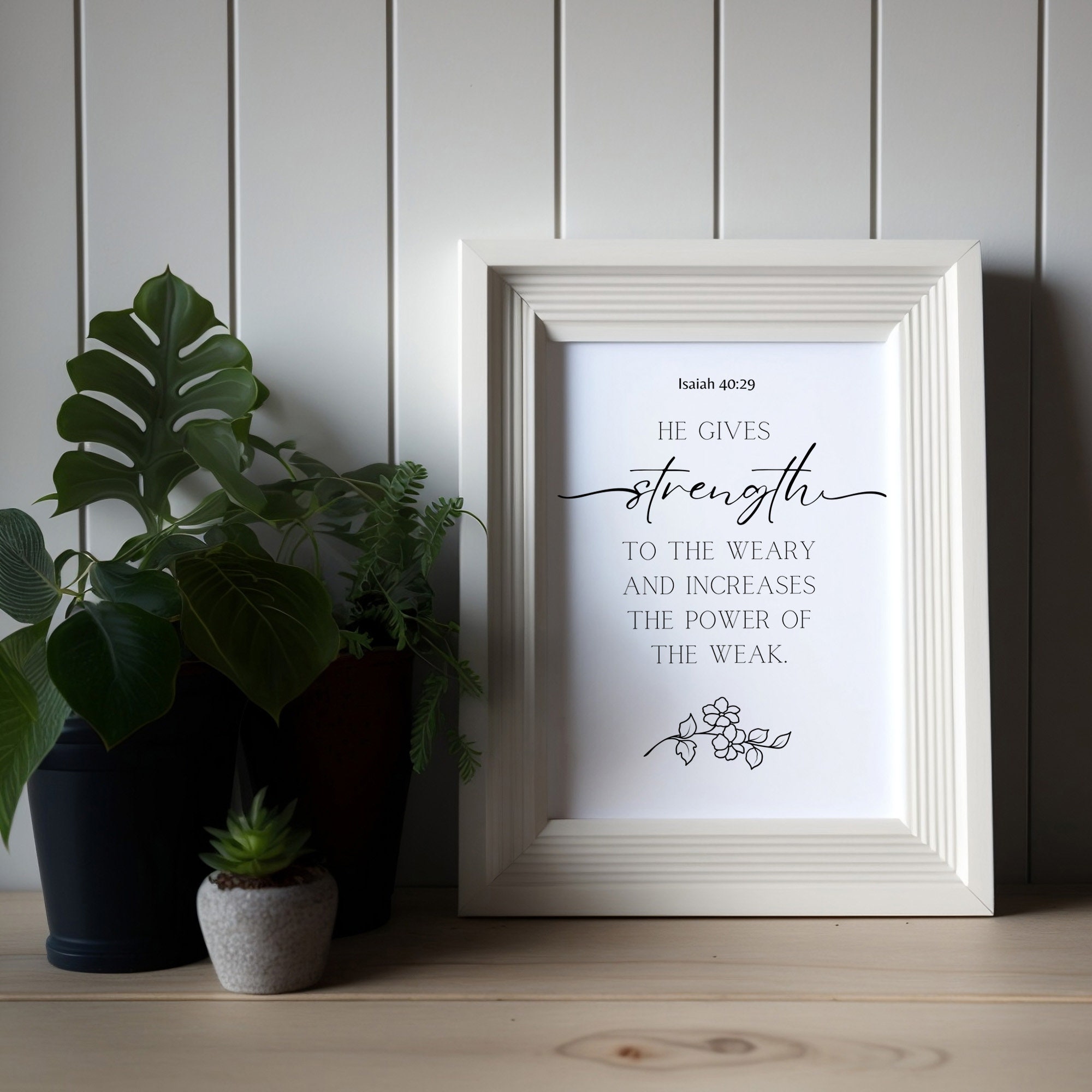 Isaiah 40:29 Christian Art, Bible Art, Digital Print, Modern Scripture ...