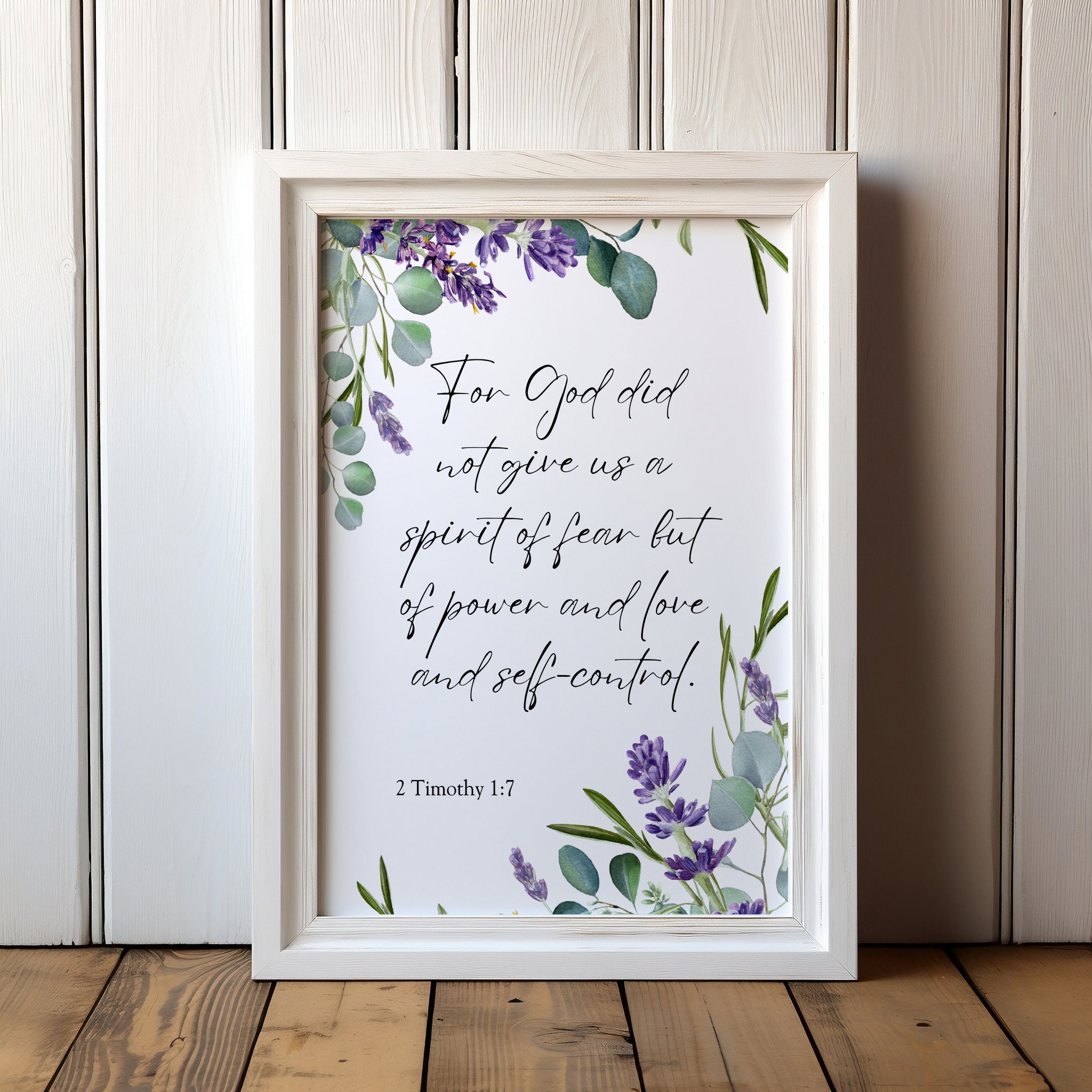 2 Timothy 1:7, Bible Verse Printable, Vintage Art, Digital Prints ...