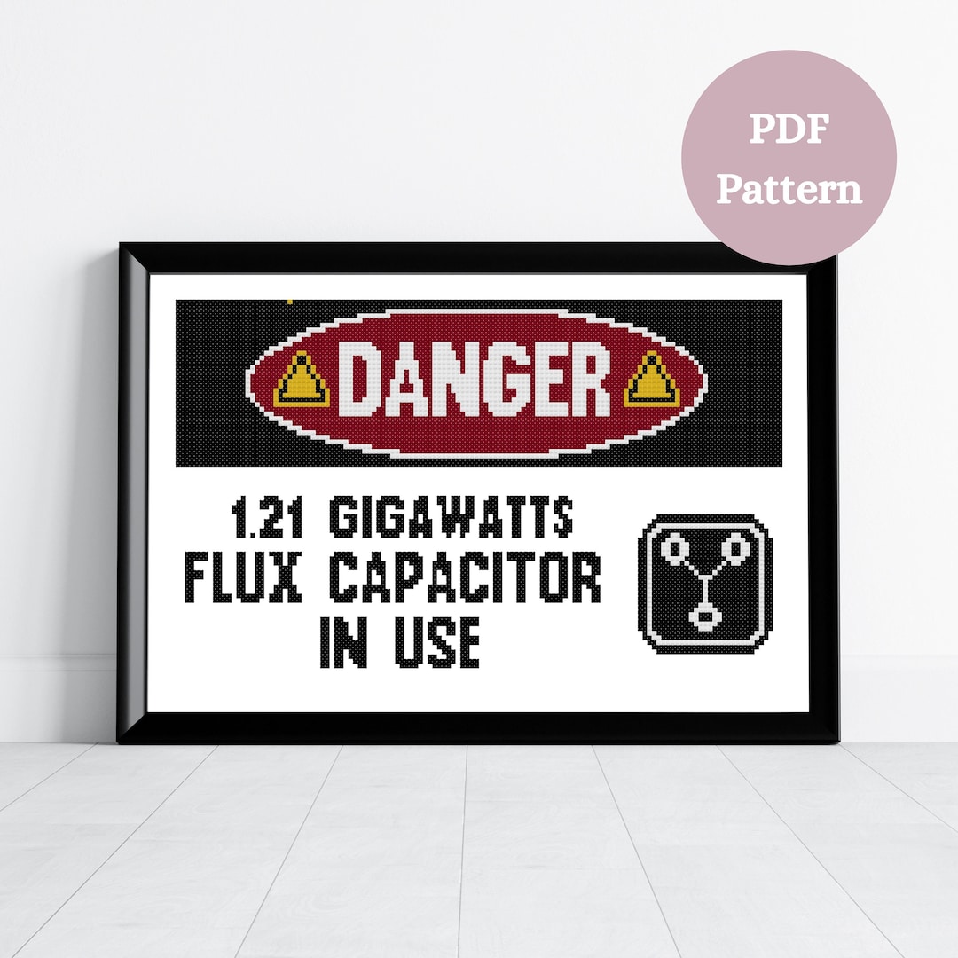 1.21 Gigawatts Flux Capacitor Back to the Future Cross Stitch Pattern ...