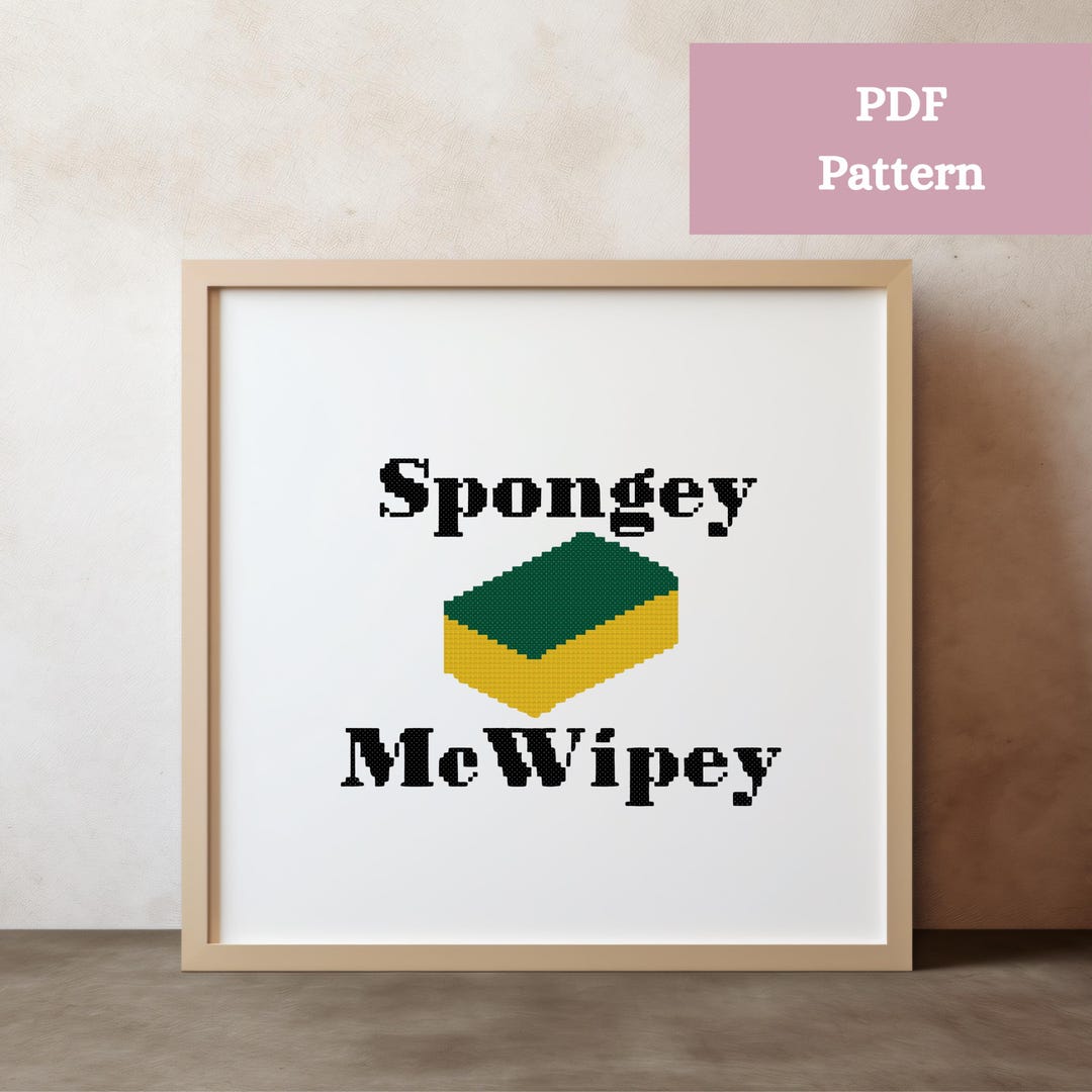 Spongey Mcwipey New Girl Cross Stitch Pattern - Funny TV Show Quote for ...