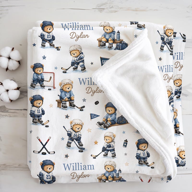 Hockey Baby Blanket - Etsy