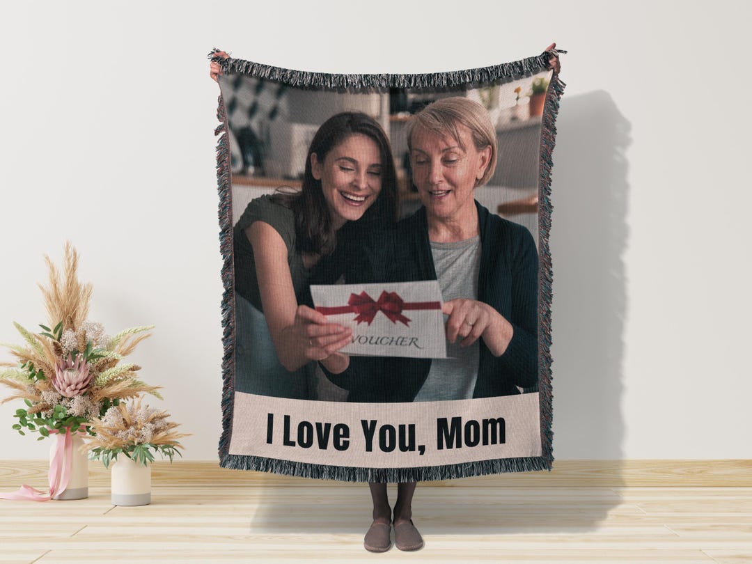 Personalized Photo Woven Blanket: Custom Memorial Throw, USA Made - Etsy