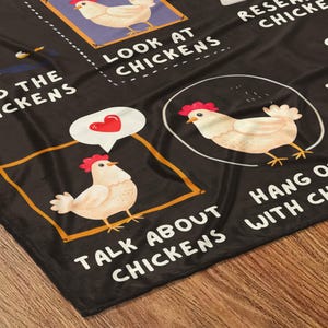 Funny Chicken Blanket Chicken Lover Gift, Things I Do in My Spare Time ...