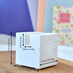 Grey Marble Looking Office Desk Organizer Set of 3 (pen Holder, Memo ...