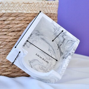 Grey Marble Looking Office Desk Organizer Set of 3 (pen Holder, Memo ...