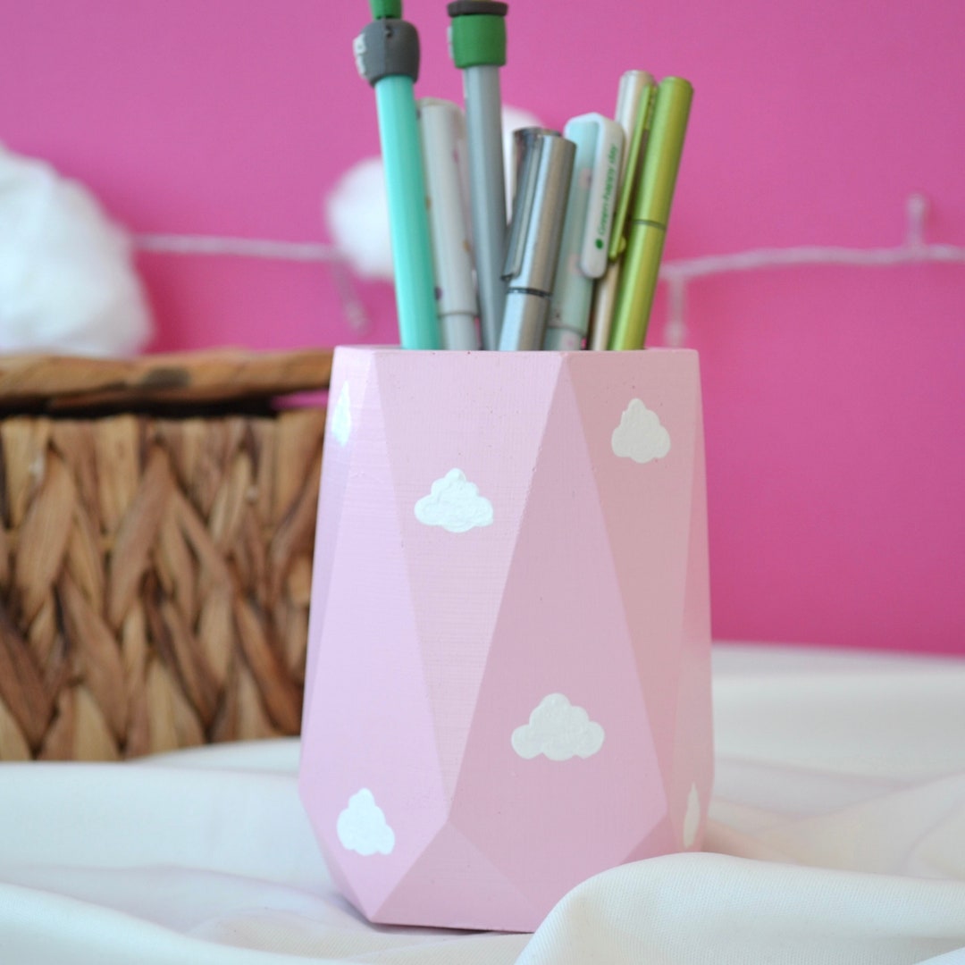 Cloud Cute Pen Cup for Desk, Office Desk Gift for Him Unique Pen Holder ...