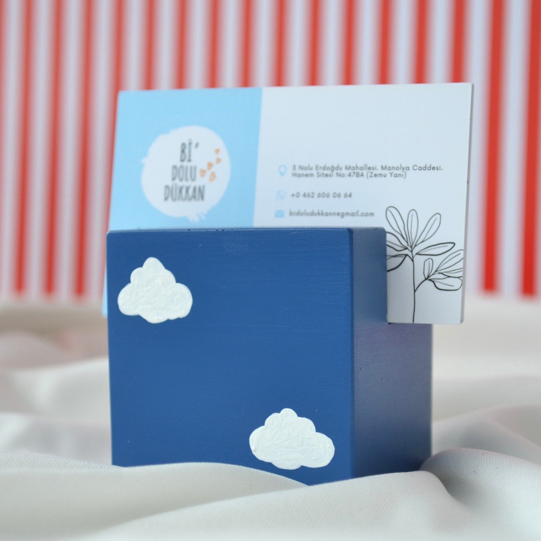 Cloud Card Holder for Desk, Concrete Card Stand for Office, Cute Cloud ...