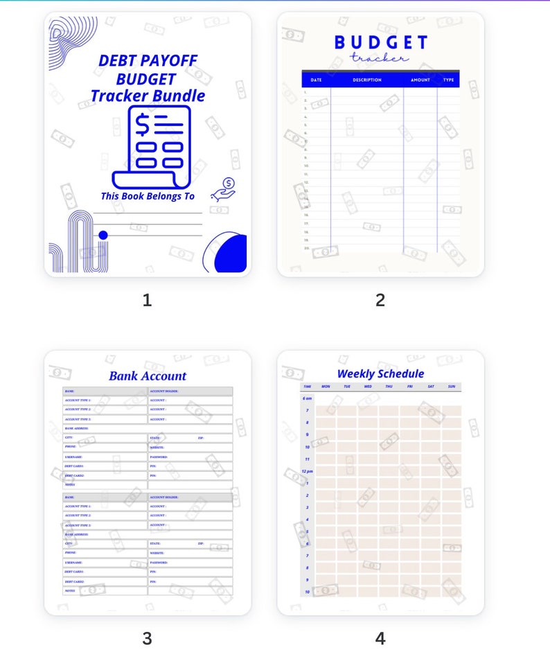 PLR Debt Payoff Budget Tracker Templates 66 Printable Pages - Etsy